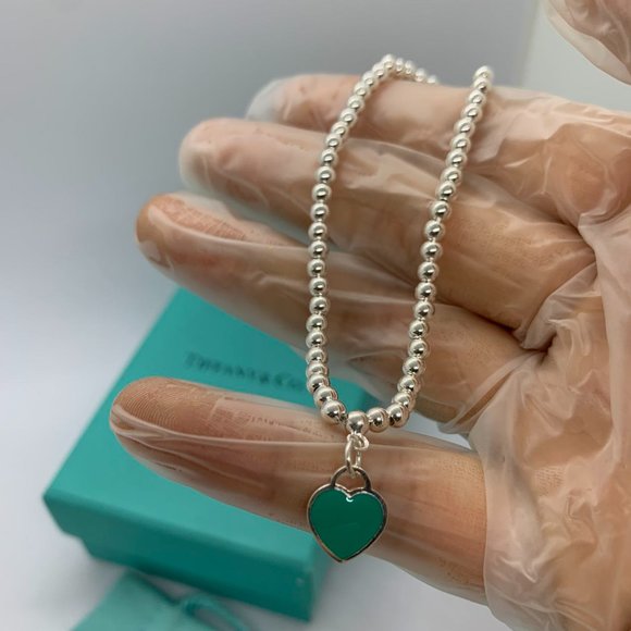 Jewelry | Tiffany Co Return To Tiffany Blue Heart Tag Bead Bracelet In ...